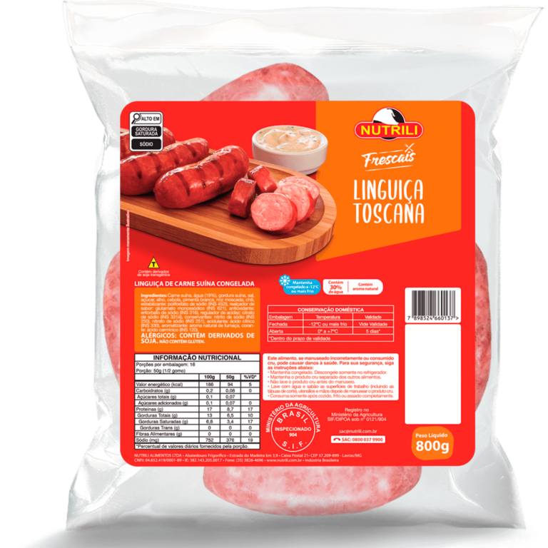 Linguiça Toscana - Nutrili
